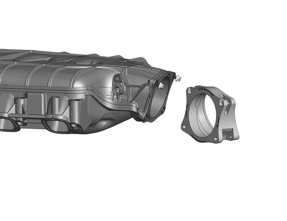 Holley- 717-15 Throttle Body Angle Adapter for GM LS/LT/LT4 Intakes ...