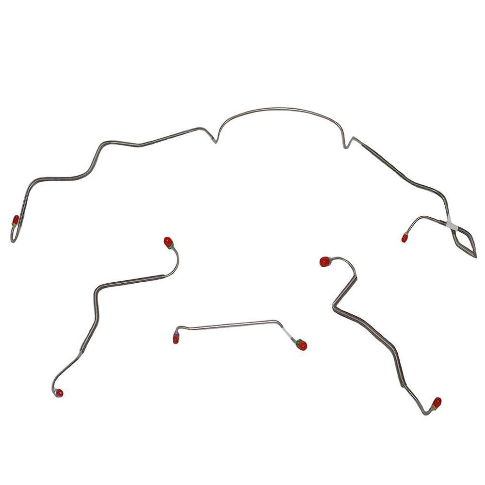 Front Brake Line Kit For 67 Pontiac Lemans GTO w/ Manual Drum Ram Air ...